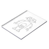 Hand Drawn Smart Simple Robot Drawing Notebook | Zazzle