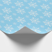 Hand Drawn Snowflakes Light Blue Holiday Wrapping Paper | Zazzle