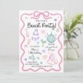 Hand Drawn Summer Fun Beach Party Birthday Invitation | Zazzle