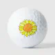 Hand Drawn Sunflower Golf Balls | Zazzle