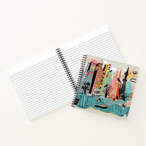 Hand Drawn Tokyo Japan Notebook | Zazzle