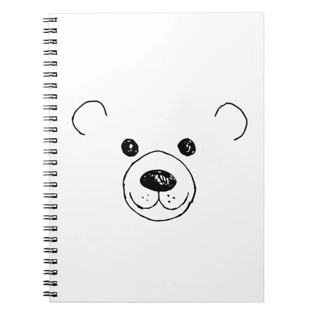 Hand Drawn Very Cute bear The Cutest Bear Art Notebook | Zazzle