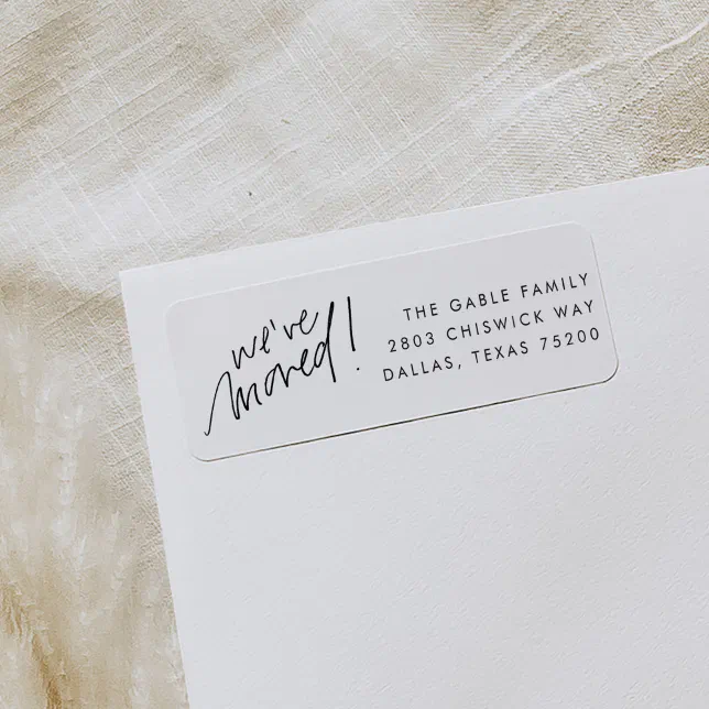 Hand Drawn We've Moved Return Address Labels | Zazzle