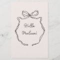 Hand Drawn Whimsical Ribbon border menu with name | Zazzle