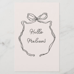 Hand Drawn Whimsical Ribbon border menu with name | Zazzle