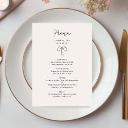 Hand Drawn Whimsical Ribbon border menu with name | Zazzle