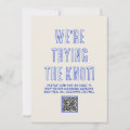 Hand Drawn Written Scribble Quirky QR Code Wedding Invitation | Zazzle