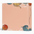 Hand drawn yarn knitting needles pattern binder | Zazzle