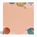 Hand drawn yarn knitting needles pattern binder | Zazzle