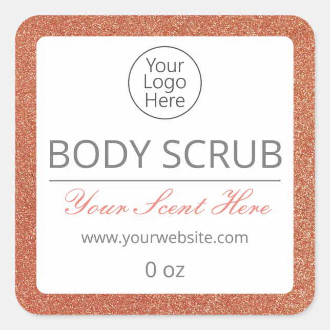 Hand Foot Body Face Exfoliating Scrub Logo Labels | Zazzle