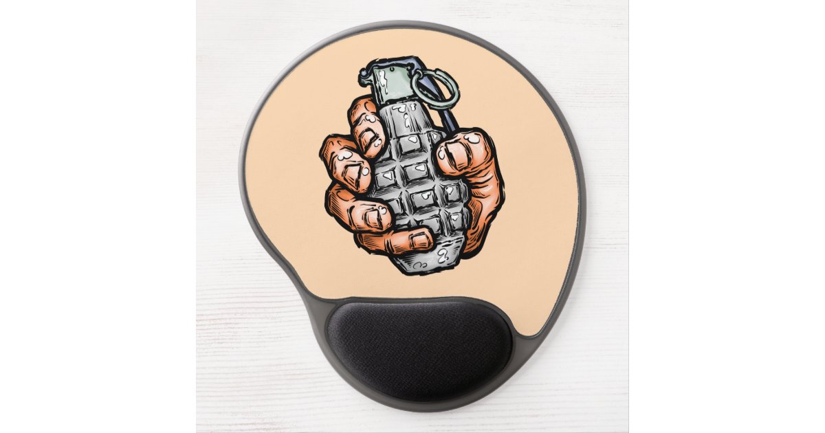 Hand Grenade In Comics Style Gel Mouse Pad | Zazzle