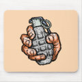 Hand Grenade In Comics Style Mouse Pad | Zazzle