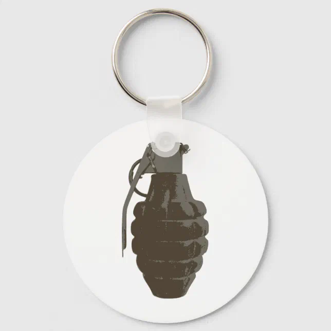 Hand Grenade War Military Bomb Army Marines Keychain | Zazzle