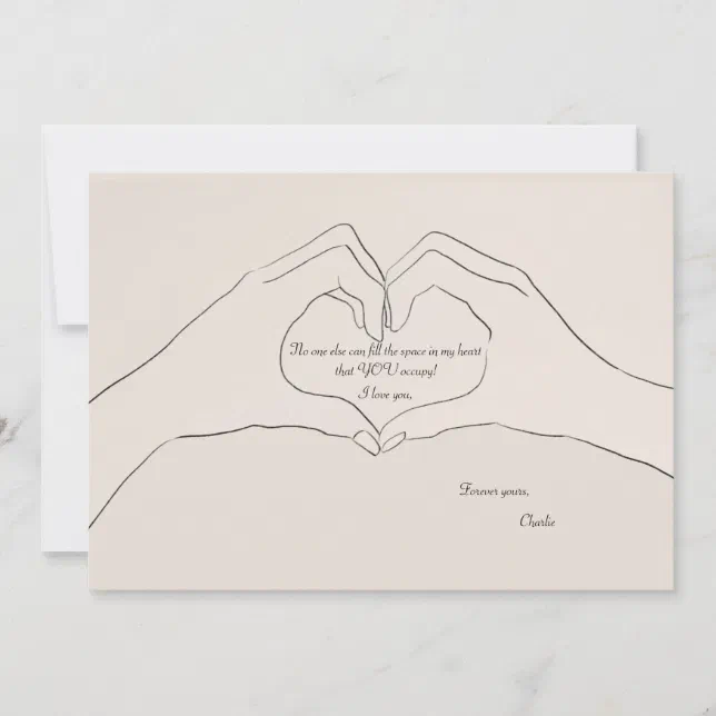 Hand Heart Gesture Card | Zazzle