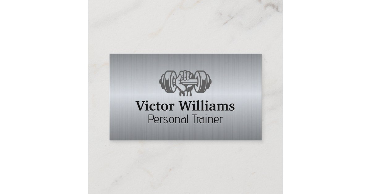 Hand Holding Weight | Gym Fitness Business Card | Zazzle