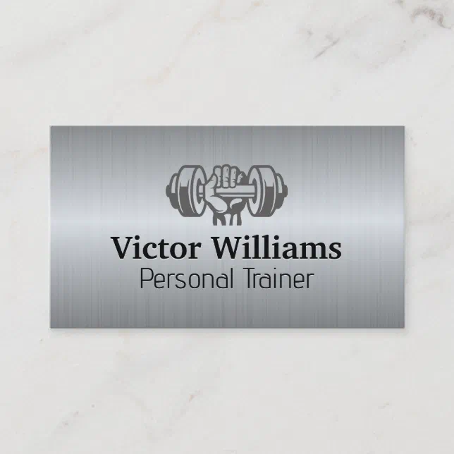 Hand Holding Weight | Gym Fitness Business Card | Zazzle