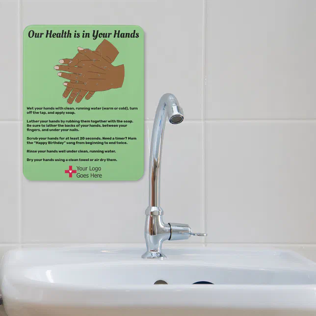 Hand Hygiene Proper Hand Washing Door Sign | Zazzle