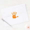 Hand impression square sticker | Zazzle