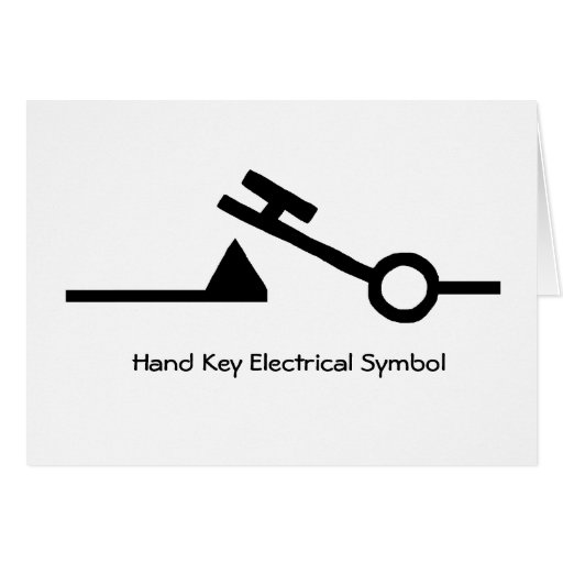 Hand Key Electrical Symbol Ham Radio Note Card | Zazzle