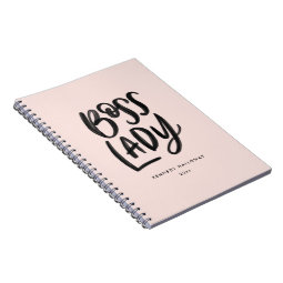 Hand Lettered Boss Lady Spiral Notebook | Zazzle