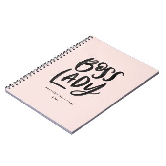 Hand Lettered Boss Lady Spiral Notebook | Zazzle