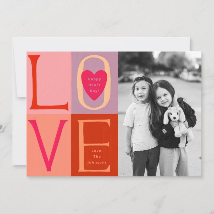 Hand-lettered LOVE Letters Family Valentine Invitation | Zazzle.com