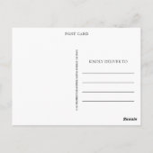 Hand-Lettered Love Thanks Modern Navy Blue Postcard | Zazzle