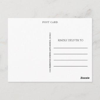 Hand-Lettered Love Thanks Modern Navy Blue Postcard | Zazzle