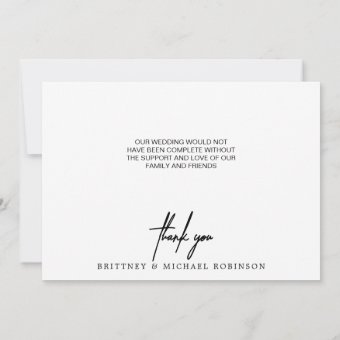 Hand-Lettered Modern Photo Love & Thanks Thank You Card | Zazzle