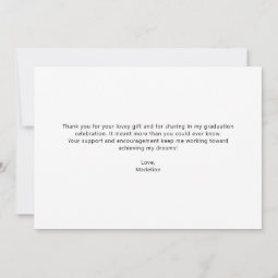 Hand-Lettered Modern Two Photo Graduation Thank You Card | Zazzle