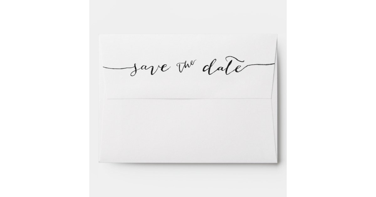 Hand-Lettered | Save the Date Envelope | Zazzle.com