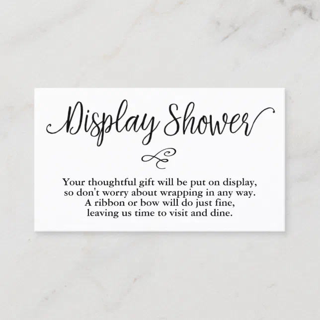 Hand Lettered Script Baby Shower Gift Display Card | Zazzle