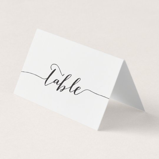 Hand Lettered Script Table Names Initial Wedding Place Card | Zazzle.com