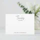 Hand Lettered Script Thanks So Much Black White Note Card | Zazzle