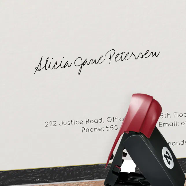 Hand Lettered Signature | Your Custom Text Pocket Stamp | Zazzle