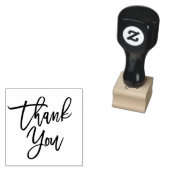 Hand Lettered Thank You Script Rubber Stamp | Zazzle