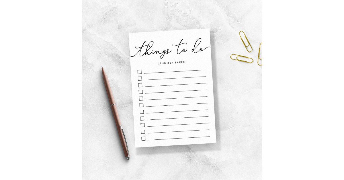 Hand Lettered Things to Do Post-it Notes | Zazzle