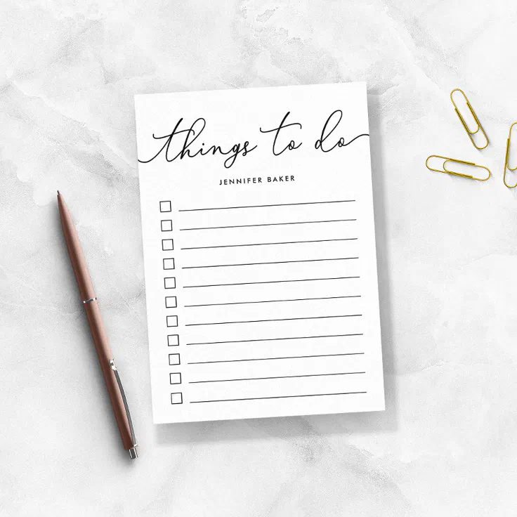 Hand Lettered Things to Do Post-it Notes | Zazzle