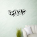Hand Lettering Go With The Flow Wisdom Wall Decal | Zazzle