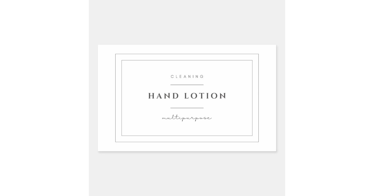 Hand Lotion Label Stickers | Zazzle