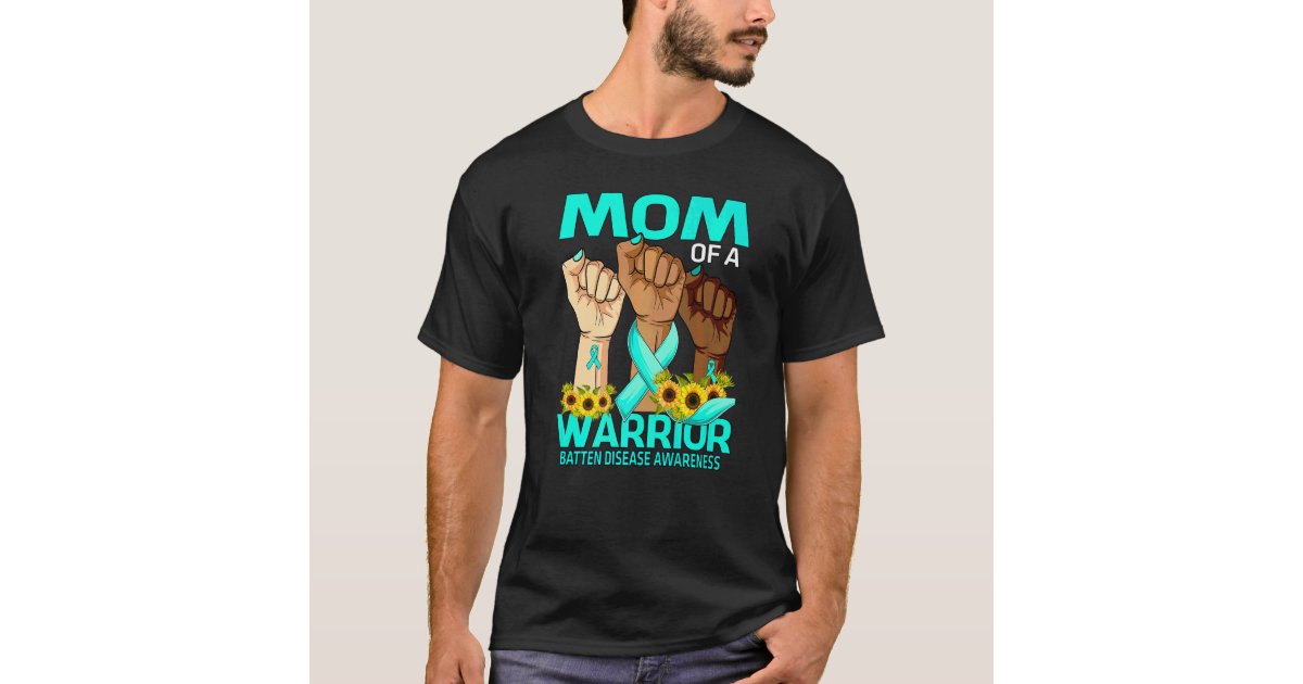 Hand Mom Of A Warrior Batten Disease Awareness Sun T-Shirt | Zazzle