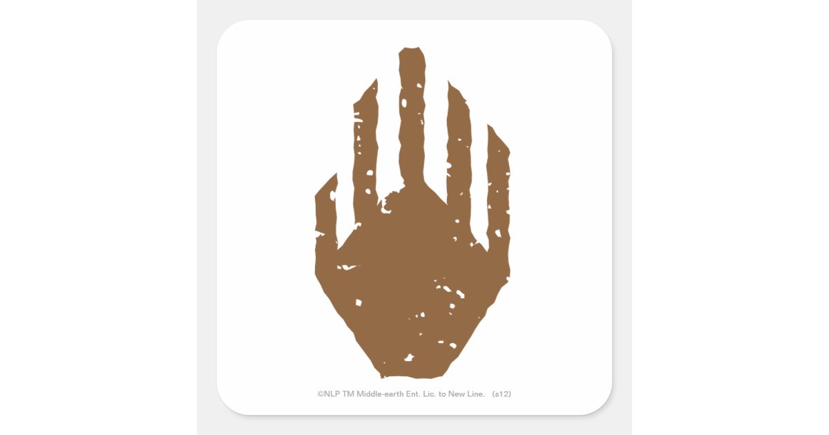 Hand of Saruman Square Sticker | Zazzle