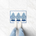 Hand Painted Blue White Ginger Jar Rug Doormat | Zazzle