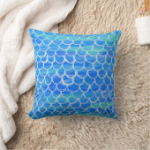 Hand Painted Fish Scale Pillow | Zazzle