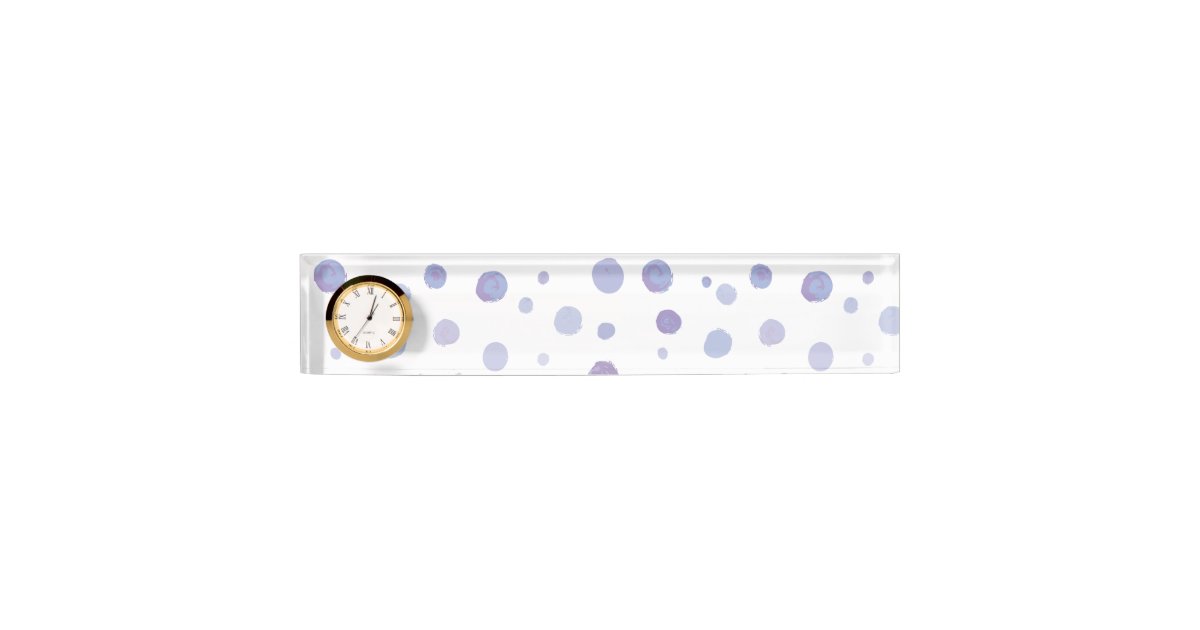hand painted polka dots desk name plate | Zazzle