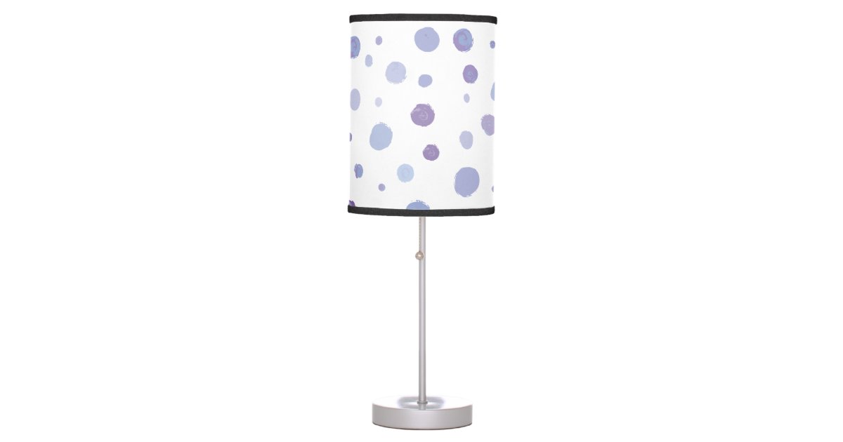 hand painted polka dots table lamp | Zazzle