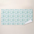 Hand Painted Turquoise Pattern Bath Towel Set | Zazzle