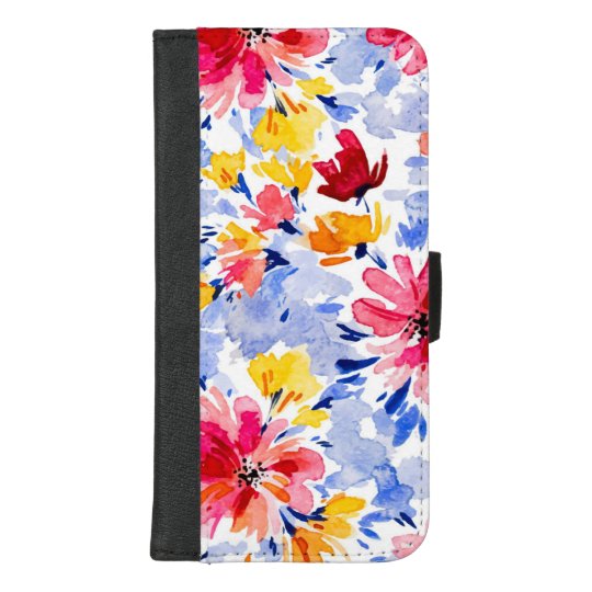 Hand Painted Watercolor Garden iPhone Wallet Case | Zazzle.com