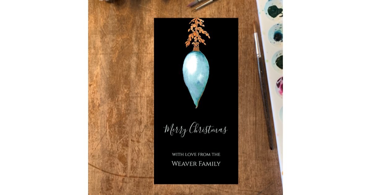 Hand Painted Watercolor Vintage Christmas Bauble | Zazzle