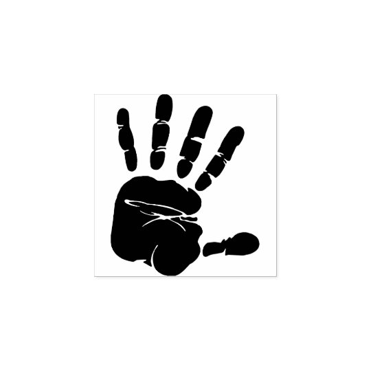 Hand print rubber stamp | Zazzle.com